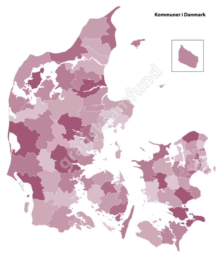 Kommunale, regionale og alm. danmarkskort m.m. – Grafisk Samfund