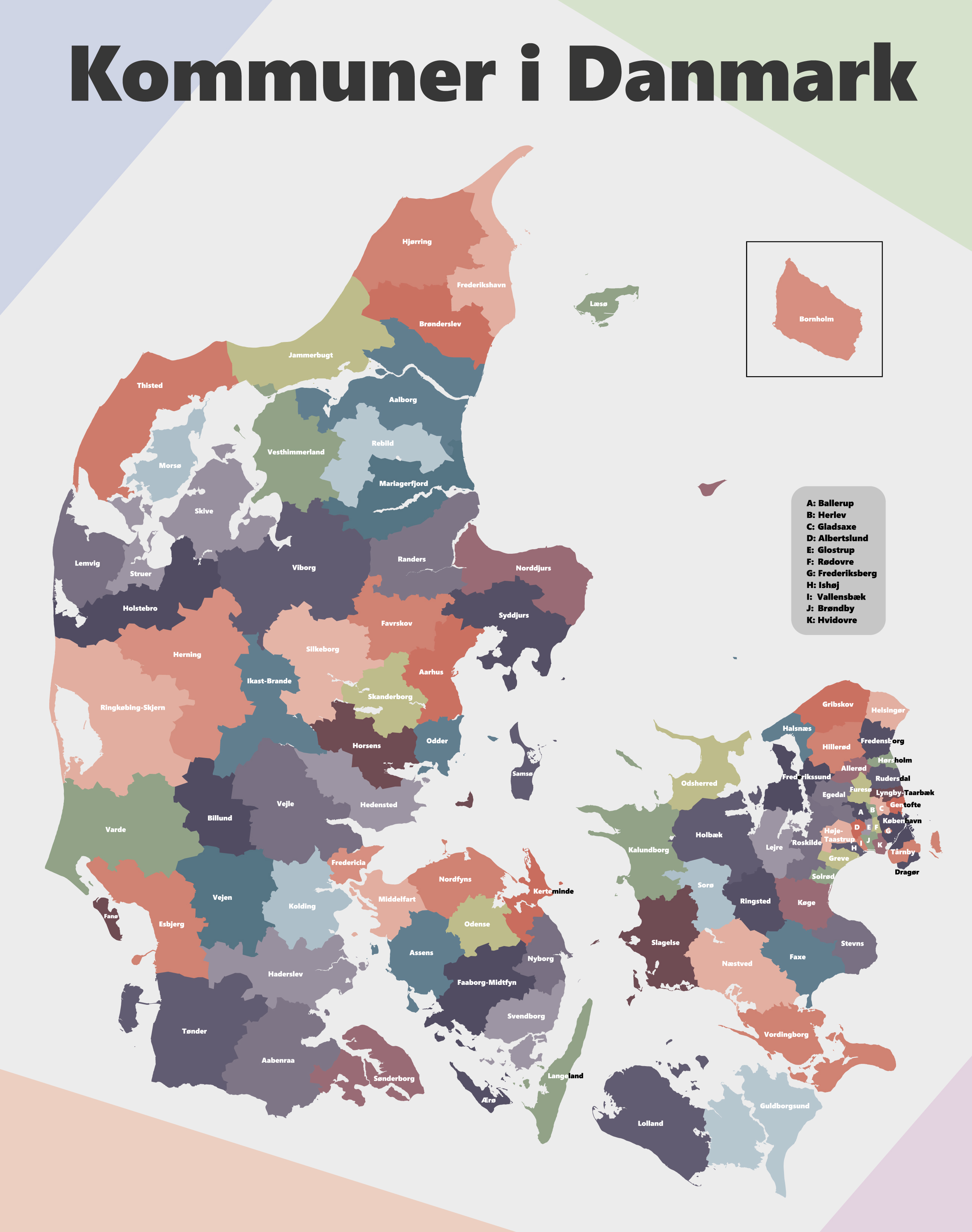 Kommunale, regionale og alm. danmarkskort m.m. – Grafisk Samfund